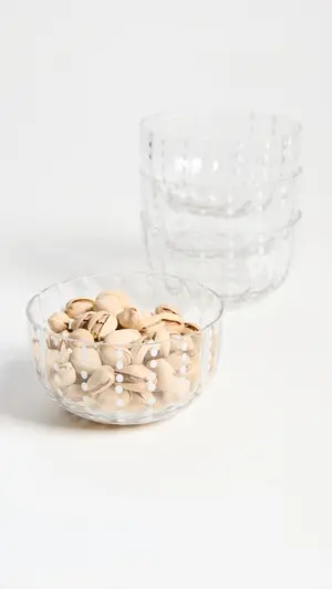 ZAFFERANO Perle Small Bowl Set Of 4 - Clear