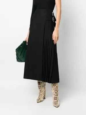 Alberta Ferretti Buckle-detail Pleated Skirt