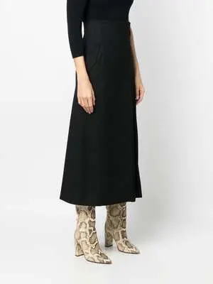 Alberta Ferretti Buckle-detail Pleated Skirt