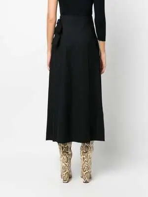 Alberta Ferretti Buckle-detail Pleated Skirt