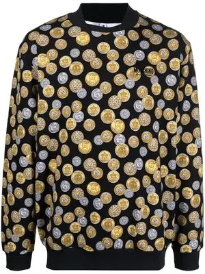 Moschino Coin-print Cotton Sweatshirt