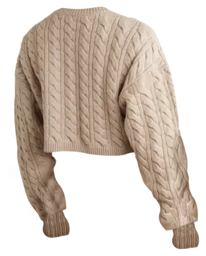 Christopher Esber Cropped Cable-knit Wool And Cashmere-blend Sweater