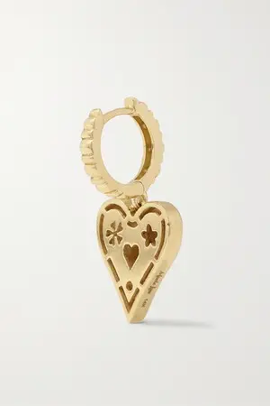 MARLO LAZ Southwestern Heart 14-karat Diamond Earrings