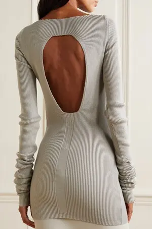 Rick Owens Open-back Ribbed Wool Top