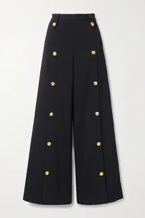 Rosetta Getty Wool-blend Twill Wide-leg Pants