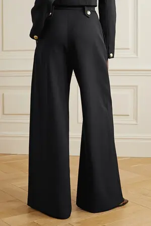 Rosetta Getty Wool-blend Twill Wide-leg Pants