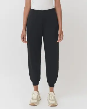Cuyana Women's Terry Sculpted Jogger Pant Black