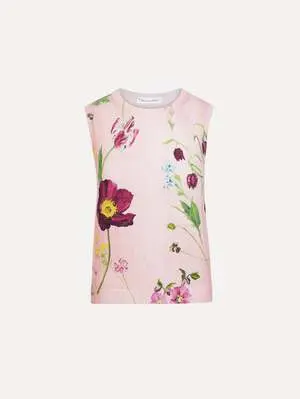 Oscar De La Renta Printed Tank - Blush