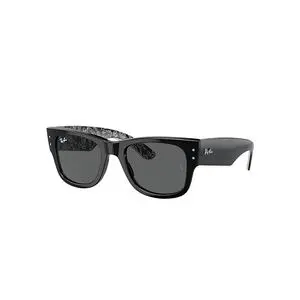Ray-ban Ray-Ban Mega Wayfarer Sunglasses Black With Pattern White