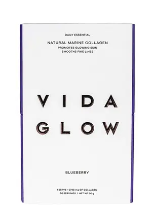 VIDA GLOW Natural Marine Collagen Sachets - Blueberry