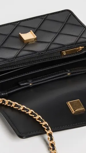 Tory Burch Fleming Soft Chain Wallet - Black
