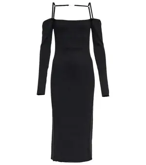 Jacquemus La Robe Sierra Midi Dress - Black