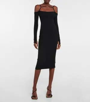 Jacquemus La Robe Sierra Midi Dress - Black