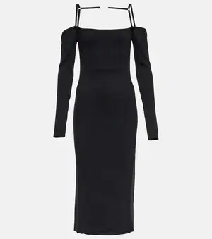 Jacquemus La Robe Sierra Midi Dress - Black