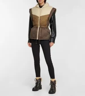 Bogner Shearling-trimmed Leather Ankle Boots