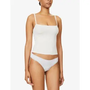 STRIPE & STARE Basics Low-rise Stretch-woven Pack Of Four Thongs - Multi-coloured