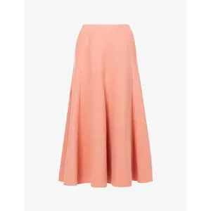 Gabriela Hearst Maureen Flared-hem Recycled-cashmere Midi Skirt
