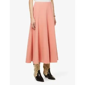 Gabriela Hearst Maureen Flared-hem Recycled-cashmere Midi Skirt