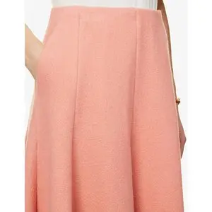 Gabriela Hearst Maureen Flared-hem Recycled-cashmere Midi Skirt