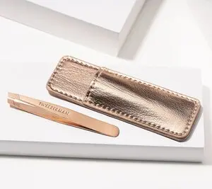 TWEEZERMAN Rose Gold Mini Slant Tweezer W/ Case - One-color
