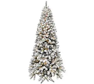 FRASER HILL FARM 7.5' Pre-lit Alaskan Pine Chri Tmas Tree - One-color