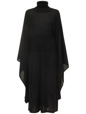 FRANKREMME Larissa Knit Midi Dress - Black
