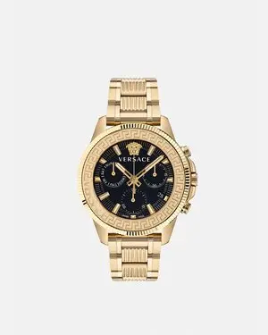 Versace Greca Action Chrono Watch - Gold