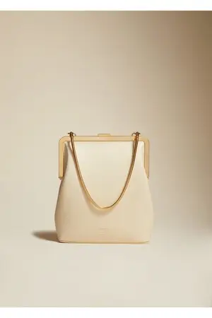 Khaite The Lilith Evening Bag In Cream Leather