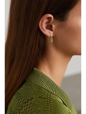 L’ATELIER NAWBAR Flat Ray Diamond Hoop Earrings