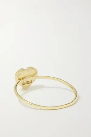 JENNIFER MEYER Extra Small Heart Onyx Ring