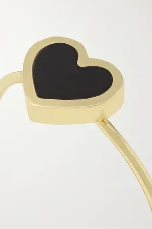 JENNIFER MEYER Extra Small Heart Onyx Ring