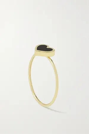 JENNIFER MEYER Extra Small Heart Onyx Ring