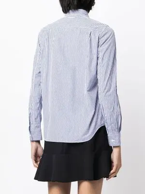 Comme Des Garçons Logo-patch Striped Shirt