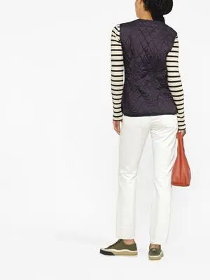 Barbour Quilted V-neck Gilet - Blue