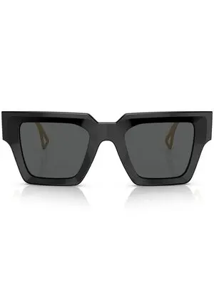 Versace Logo Square-frame Sunglasses - Black
