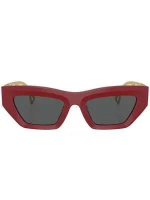 Versace Logo-embossed Square-frame Sunglasses