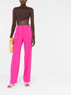 Jacquemus Asymmetric Cropped Bodysuit - Brown