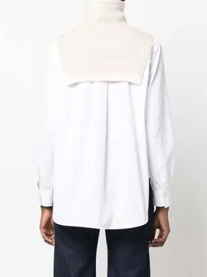 BARRIE Cashmere Zip-up Collar - Neutrals