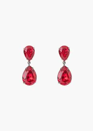 JENNIFER BEHR Jennifer Behr Judy Earrings Gunmetal Ruby