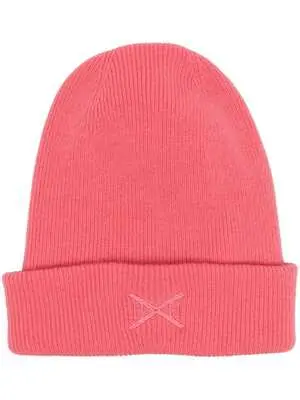 BARRIE Embroidered-logo Knit Beanie - Pink