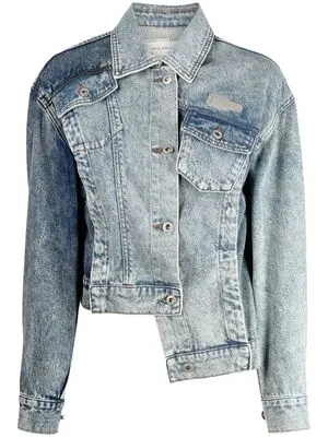 FENG CHEN WANG Deconstructed Patchwork Denim Jacket