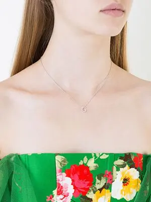 ALINKA 18kt White Gold Diamond Letter G Pendant Necklace