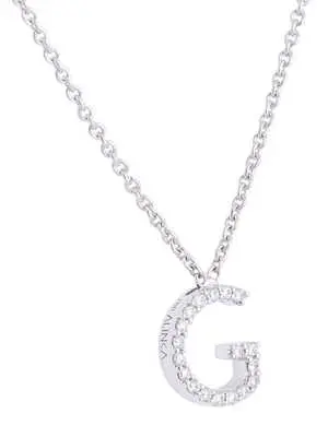 ALINKA 18kt White Gold Diamond Letter G Pendant Necklace