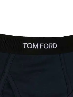 TOM FORD Logo-waistband Briefs - Blue