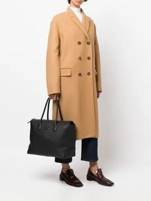 TOD'S Zipped Shopper Tote - Black