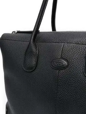 TOD'S Zipped Shopper Tote - Black