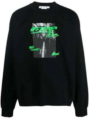 Off-White Graphic-print Cotton Sweatshirt