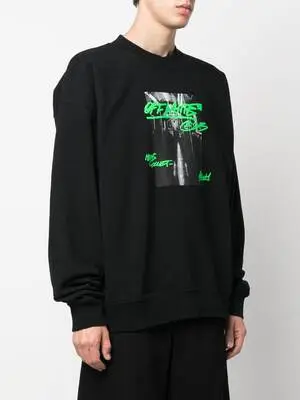 Off-White Graphic-print Cotton Sweatshirt