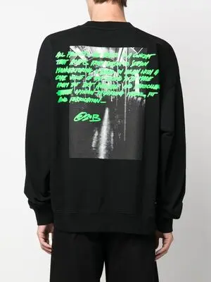 Off-White Graphic-print Cotton Sweatshirt