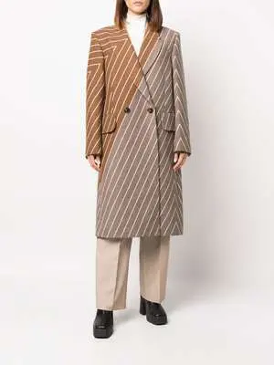 Stella McCartney Two-tone Double-breasted Coat